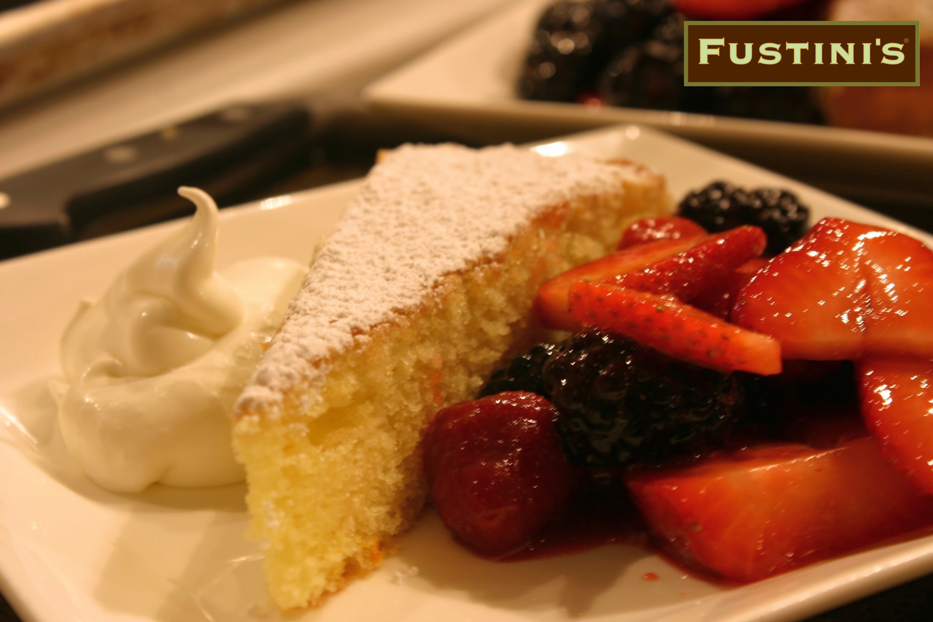 Lemon Cake with Créme Fraiche and Warm Berry Compote – Fustini's Oils ...