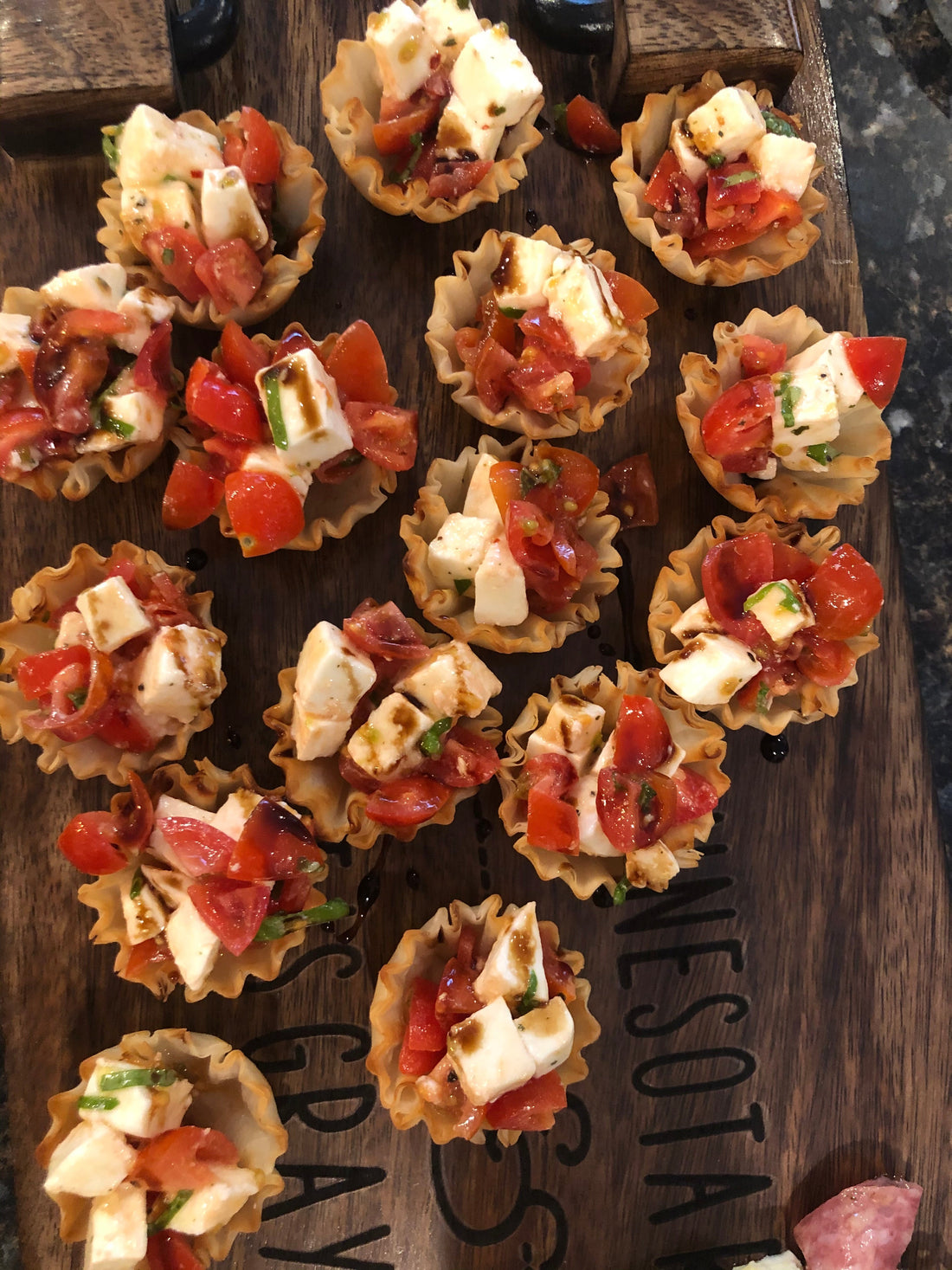 Caprese Phyllo Cups – Fustini's Oils & Vinegars