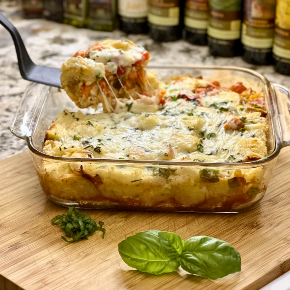 Basil Vegetable Strata – Fustini's Oils & Vinegars