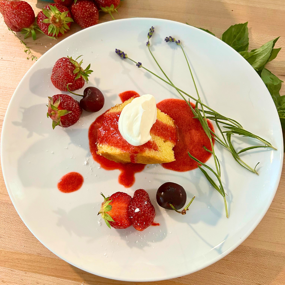 Meyer Lemon Olive Oil Cake with Berry-Cherry Balsamic Sauce – Fustini's ...